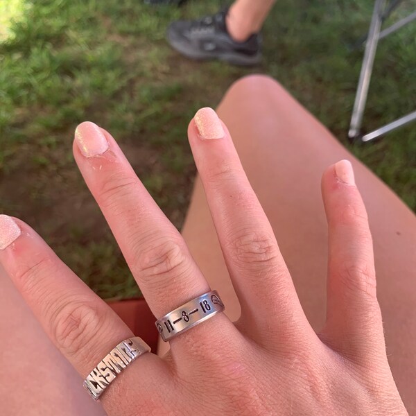Hand Stamped Custom Aluminum Ring, Personalized Jewelry - Etsy