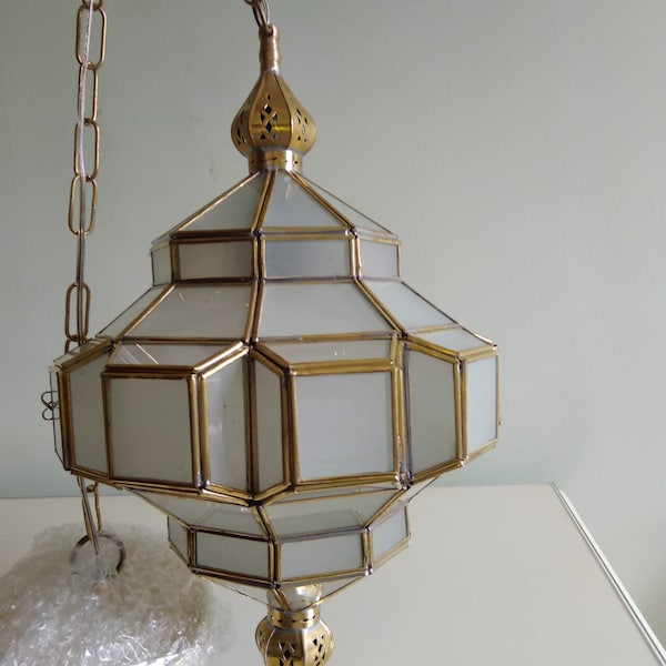 Pendant Light, Glass Light Fixtures, Moroccan Lighting Style, Handmade ...