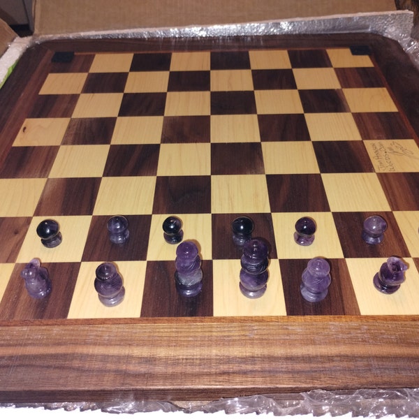 Gemstone Chess Set- Tiger Eye Chess- Rose Quartz Chess- Chess Set ...