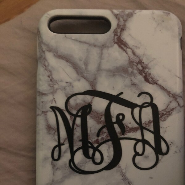 Vinyl Monogram Decal, Monogram for Phone Case, iPhone Monogram Decal ...