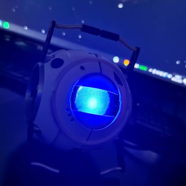 Portal Wheatley Figure – 3D Printed Model With LED Light – Moving ...