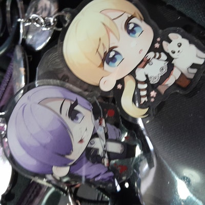 2.5 Acrylic Keychain Metal Gear Solid Meryl Silverburgh and Sniperwolf ...