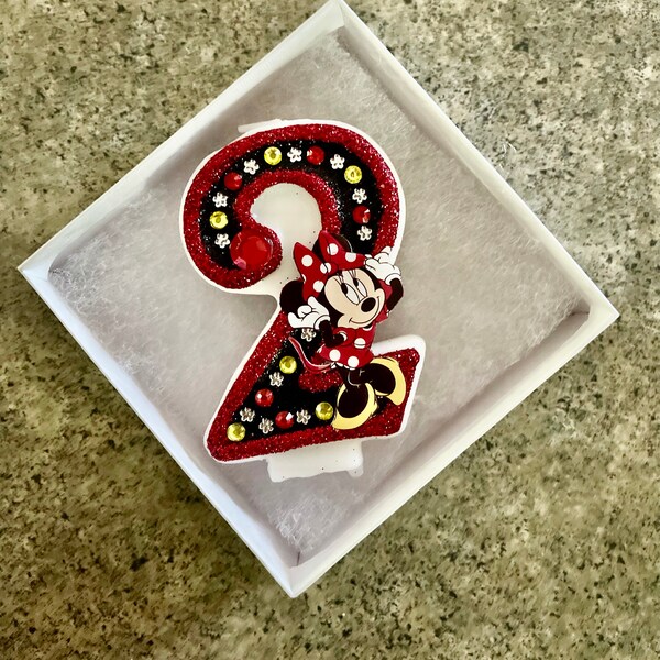 Handcrafted "minnie or Mickey Mouse" or ANY Themed Birthday Candles ...