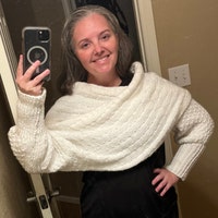 KNITTING PATTERN ** Snowfall Sweater Scarf, Scarf With Sleeves, Sneed ...