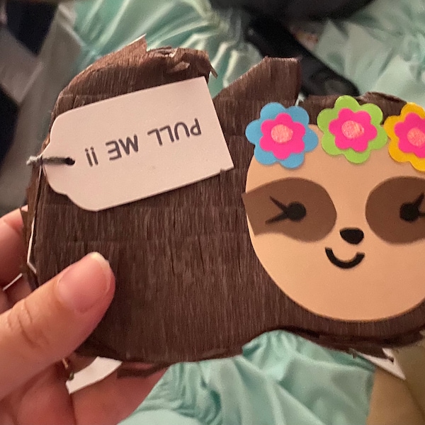1 Mini Sloth Pinata, Baby Sloth Pinata, Baby Sloth Mini Pinata, Sloth ...