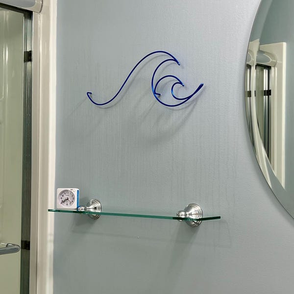 Ocean Waves Wire Art | Single Line Wire Art | Waves Wall Art - Etsy