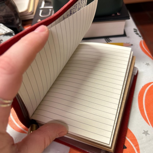Handmade Leather Pen Clip for Books & Notebooks, Personalized Notebook ...