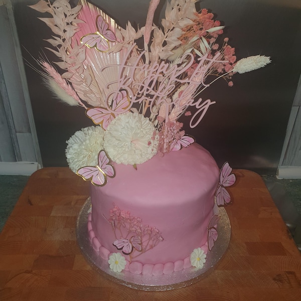 10pcs Blue Butterfly Cake Topper Set With Wire Sticks and Glue Dots ...