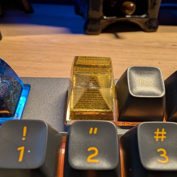 Pyramid Artisan Keycap, Custom Resin Keycap, Handmade Artisan Keycap ...