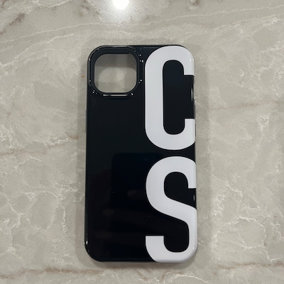 Cherry Red & Pink Initials Case for iPhone 15, 14, 13 Pro Max, Custom ...