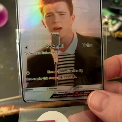 Rick Astley Rick Roll Rickroll Gx Ex Vmax V Pokémon Card Orica ...