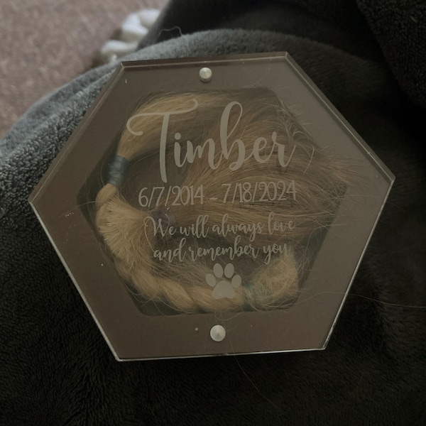 Custom Pet Hair Keepsake | Pet Hai Memorial Box | Personalized Pet Fur ...