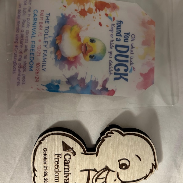 Custom Wood Cruise Duck Magnets - Pack of 25 Carnival, Royal Caribbean ...