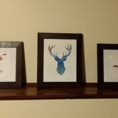 Buck Art Print Abstract Buck Watercolor Painting Hunting Art Wall Decor ...