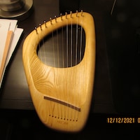 12 String Lyre harp Diatonic Musical Instrument Cherry Wood - Etsy