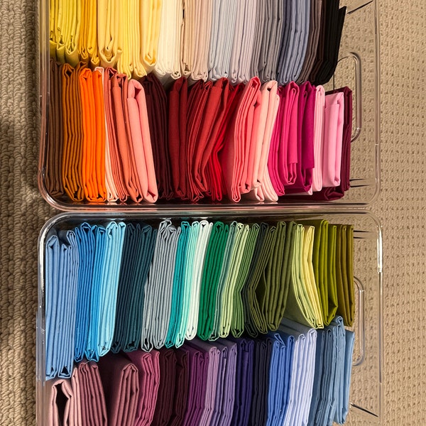 20 FQ Assorted Colors Fat Quarters Solids Quilt Fabric 100% Cotton - Etsy