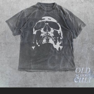 Skull Y2k T-shirt, Vintage 90s Style Skull T-shirt, Washed Retro Gothic ...