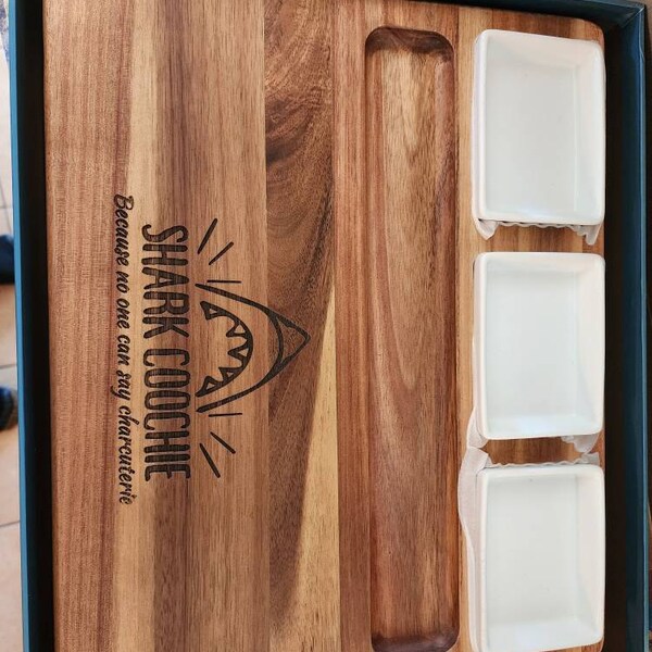 Personalized Charcuterie Plank for Appetizers Tapas, Meat and Cheese Cracker Tray With 5 Picks ...