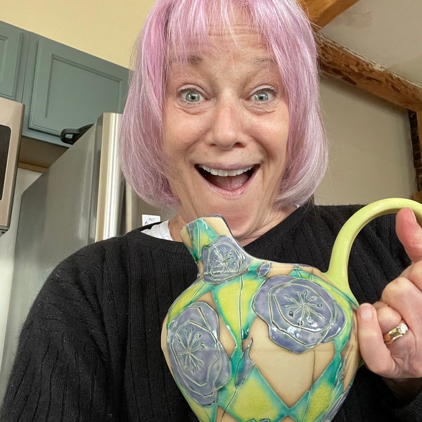 Small Cache Bowl in Turquoise and Chartreuse - Lovely Gift Item! - Etsy