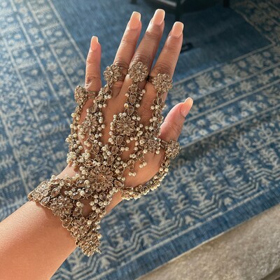 Nauratan Heavy Mala Set / Indian Pakistani Bridal Shaadi Wedding ...