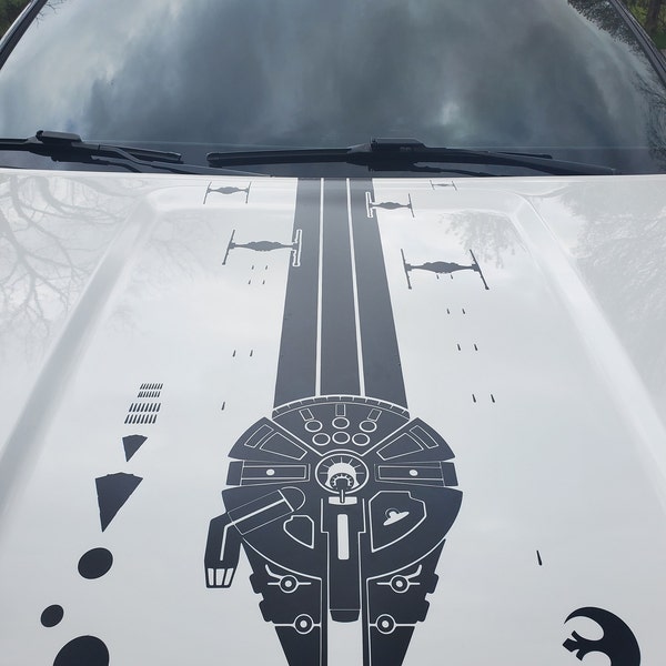 Millennium Falcon Car Hood Decal: Star Wars Inspired Tie Fighter ...