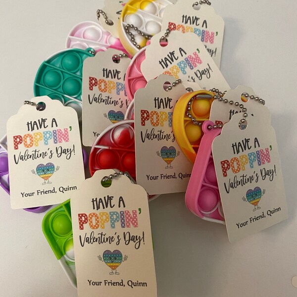 Pop It Valentine Cards, Fidget Valentine's Kids, Class Classroom ...