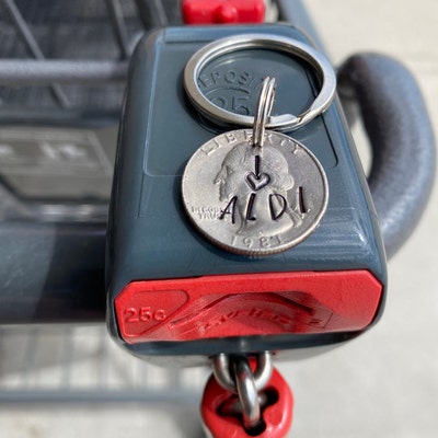 Aldi Quarter, Shopping Cart Quarter, Coin Keychain, Hand Stamped Key ...