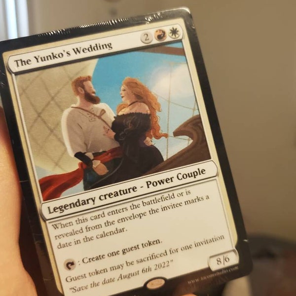 MTG Card Personalised Nerd Wedding Invitation - DIGITAL FILE - - Etsy