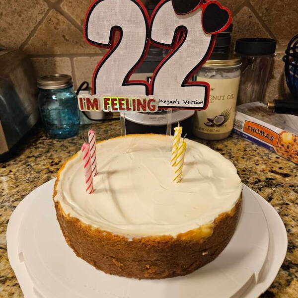 Feeling 22 Cake Topper Customizable Name - Etsy