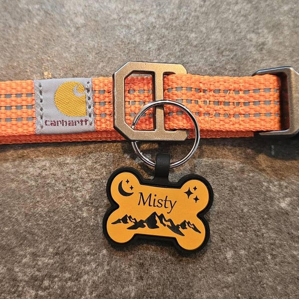 Premium Engraved Personalised Silicone Dog Tag，personalized Bone-shaped ...