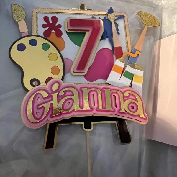 Ballerina Theme Cupcake Toppers Pink and Gold Personalized Name Age ...