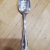 Custom Spoons, Vintage Silver Plate Spoons, Hand Stamped Peanut Butter ...