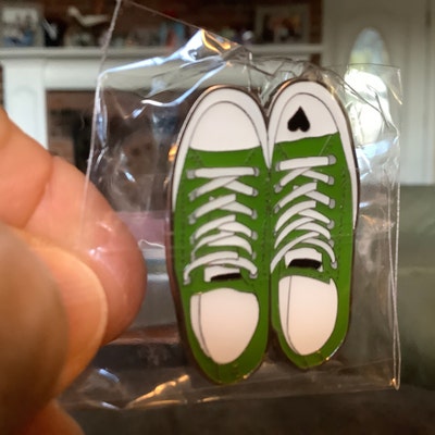 Proceeds Donated to END GUN VIOLENCE, Green Converse Enamel Pin, 1.5 ...