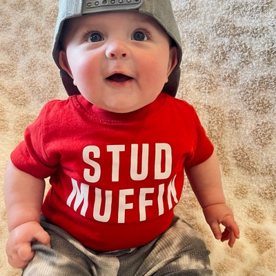 Stud Muffin Shirt, Boys Valentines Sweatshirt, Baby Boy Valenetines Day ...