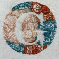 Floral Letter m Hand Embroidery Pattern / Digital - Etsy Australia