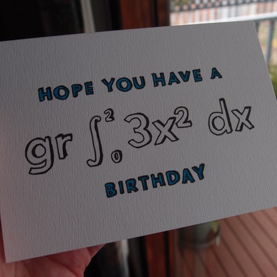 Digital Printable Maths Birthday Card Great Birthday Hard - Etsy