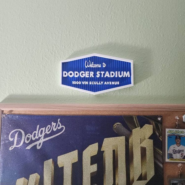 Welcome to Dodger Stadium 3D Printed Sign - for Desk or Wall Display - Etsy