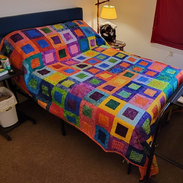 French Braid Quilt Pattern in King Size Batiks - Etsy