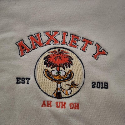 Cartoon Sorrow Emotion Embroidery Design, Embroidery Sorrow Emotion ...