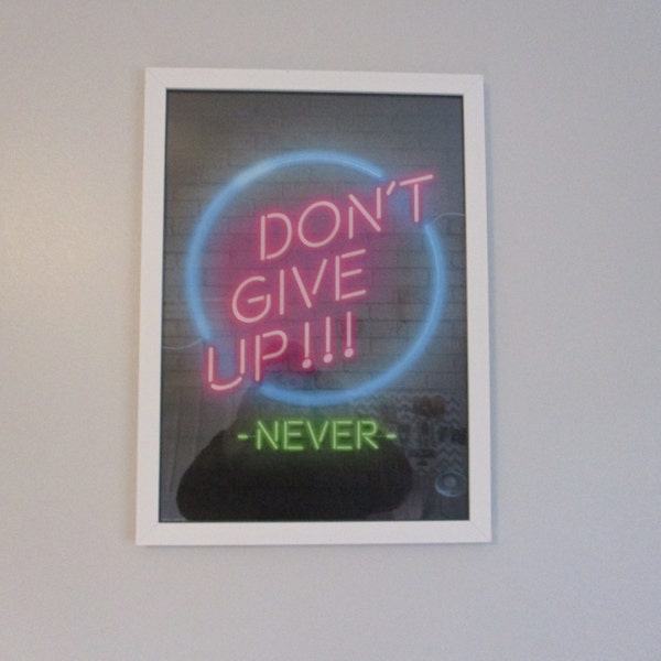 Motivation Poster,don't Give Up,typographic Poster,art,digital Print ...