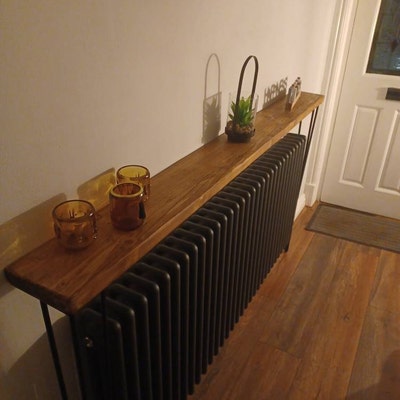 Rustic Radiator Cover With Hairpin Legs Radiator Shelf - Etsy UK