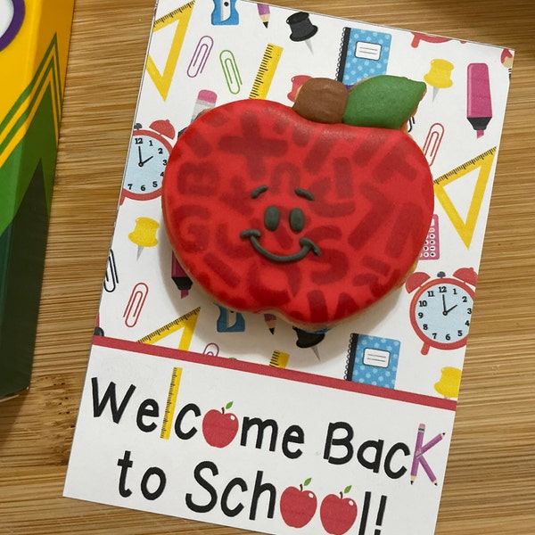 Welcome Back to School Printable Mini Cookie Card 3.5" X 5" - Back to ...