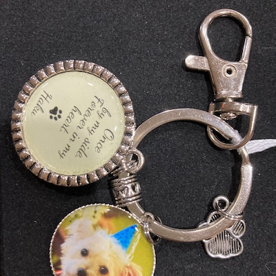 Pet Memorial Keychain, Pet Loss, Dog or Cat Keychain, Key Ring ...