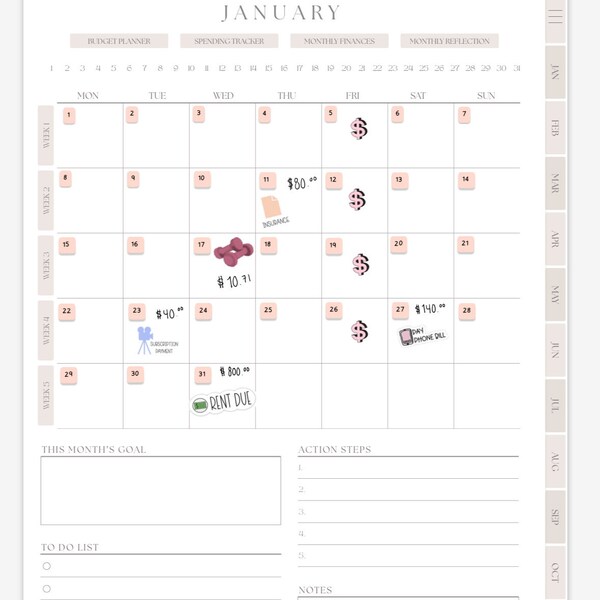 Digital Budget Planner, Finance Tracker, Finance Planner, Digital ...