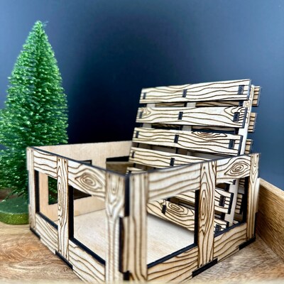 Boxed Pallet Coaster Svg Files, Vector Files for Wood Laser Cutting ...