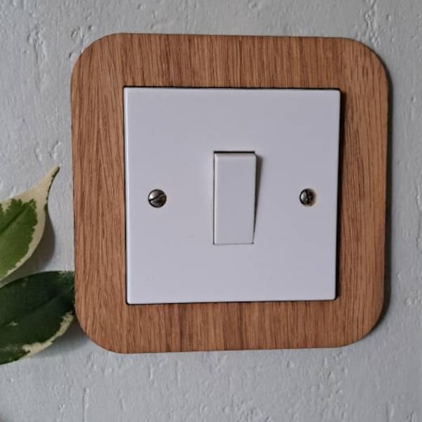 Wooden Socket Surround | Covers Damaged Walls | Light Switch Surround ...