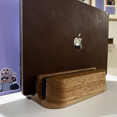 Vertical Laptop Stand for Desk Holds Multiple Laptops Felt Inner ...