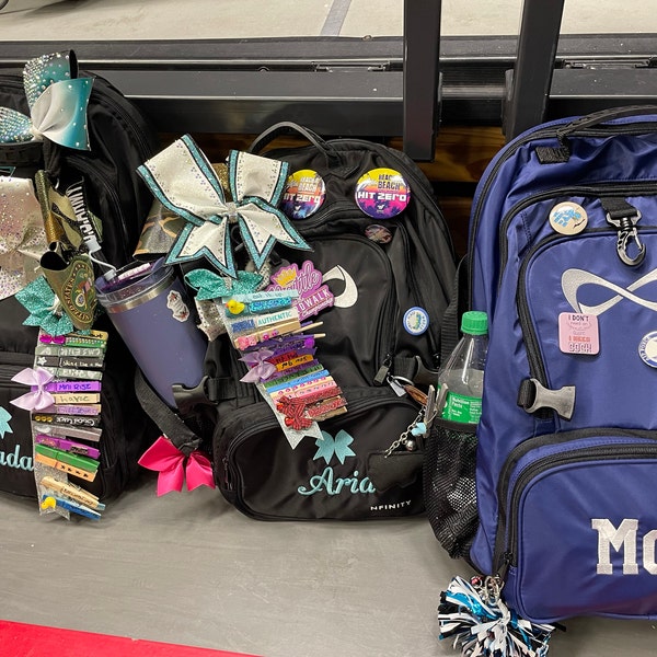 Pin Me Cheer Competition Tag Ribbons, Customizable Glitter Colors + Add ...