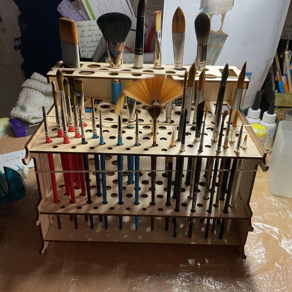 Paintbrush Organizer - Etsy