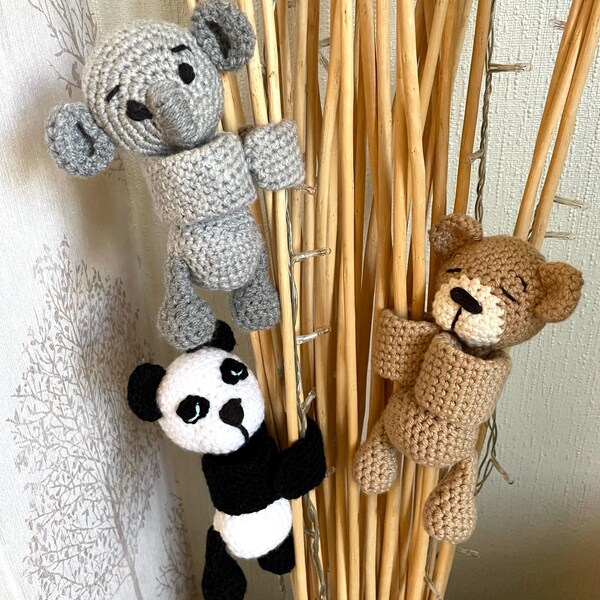 Original Crochet Pattern: Snap Slap Animal Hugger Band - Cute Teddy ...